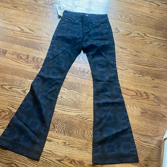 David Kahn | Jeans | Nwt David Kahn Janis Bell Bottom Abstract Black ...